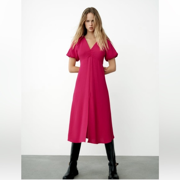 Zara | Dresses | Zara Balloon Sleeve Dress | Poshmark
